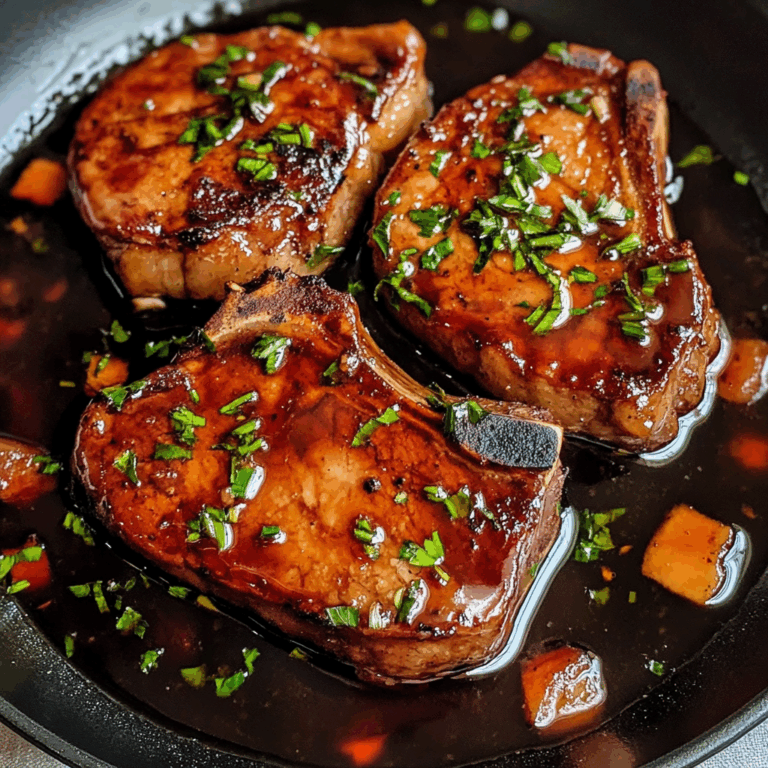 Maple Glazed beef Chops