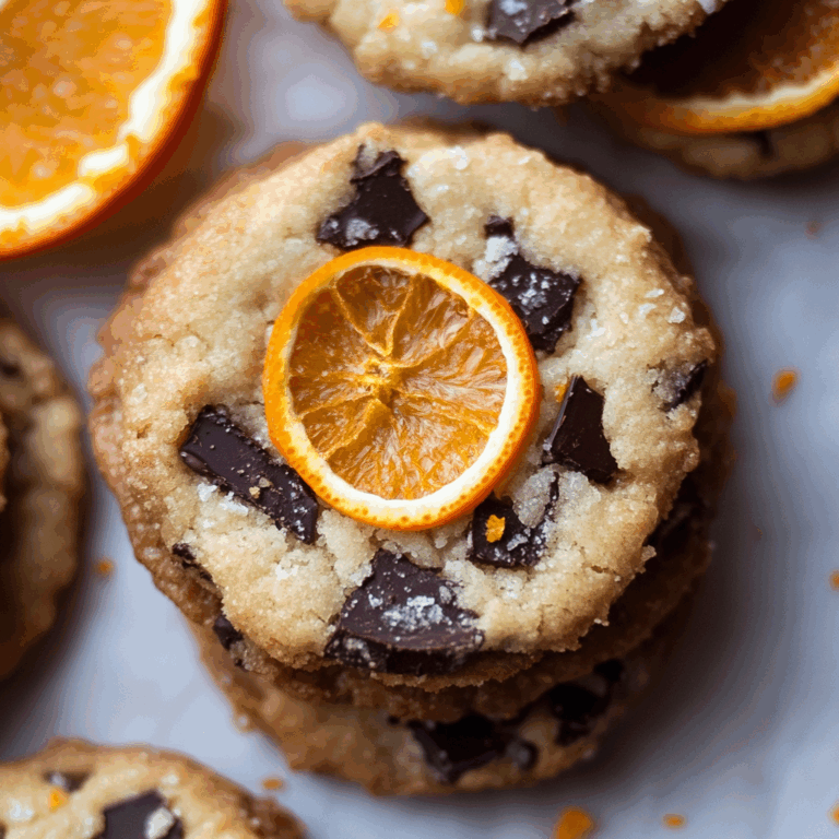 Dark Chocolate Orange Shortbread Cookies