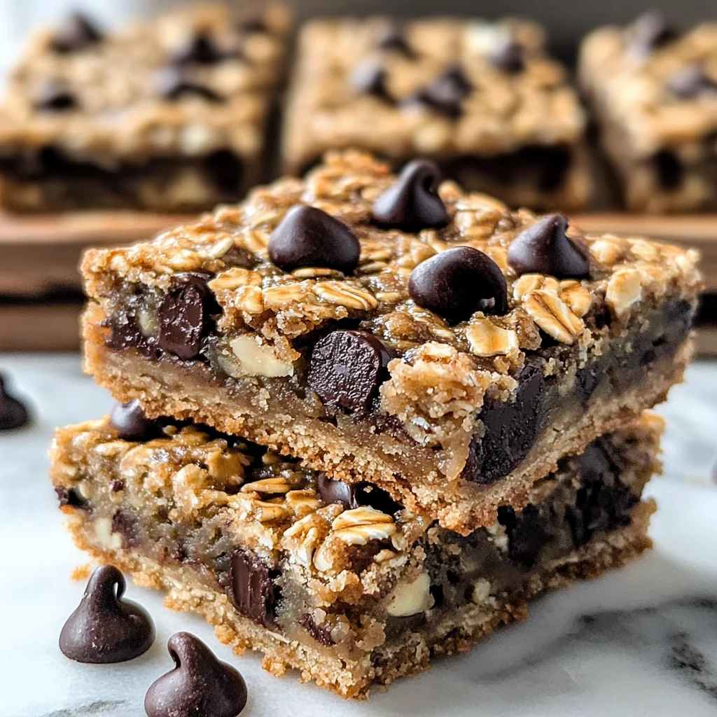 Healthy Chocolate Chip Oatmeal Bars Recipe
