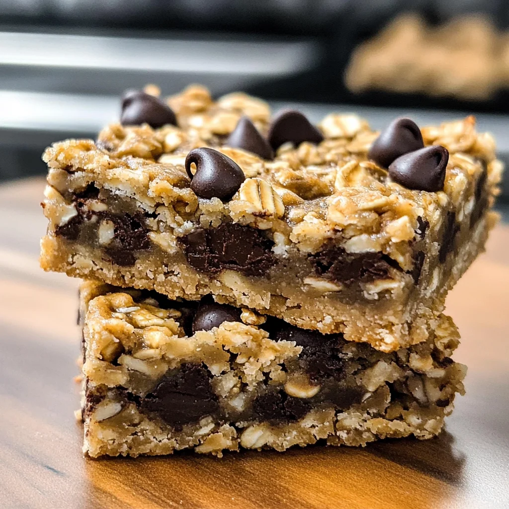 Healthy Chocolate Chip Oatmeal Bars Recipe