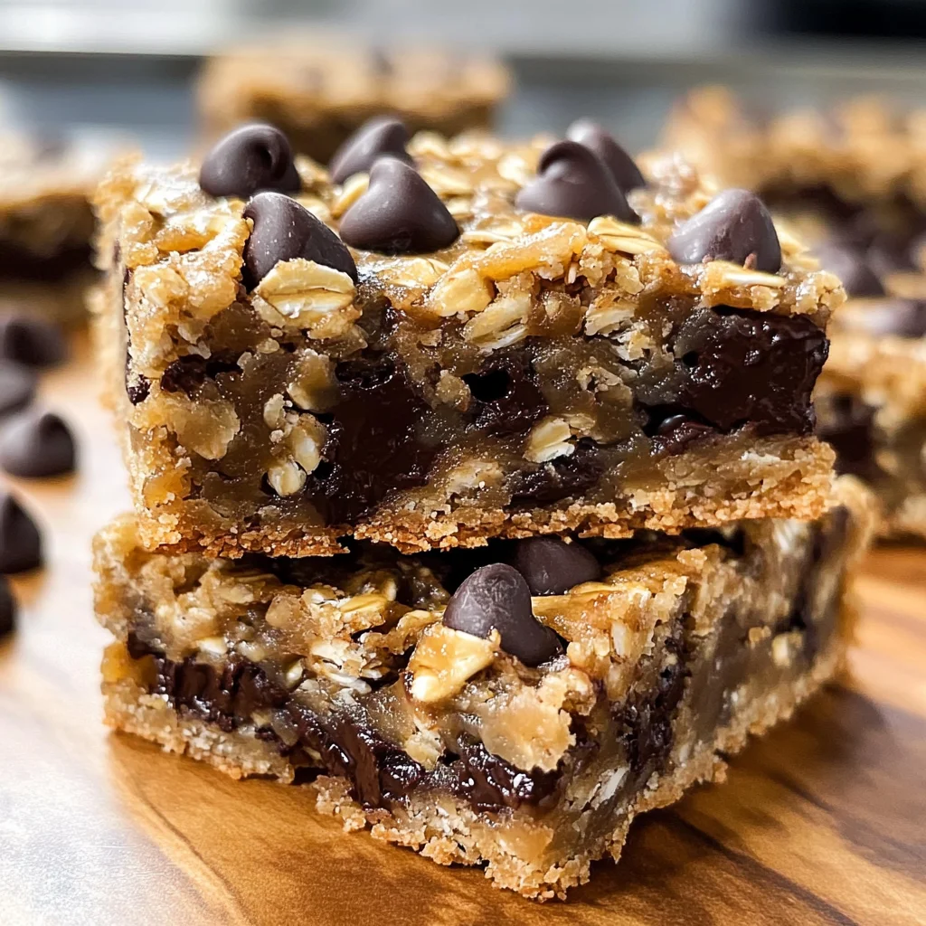 Healthy Chocolate Chip Oatmeal Bars Recipe